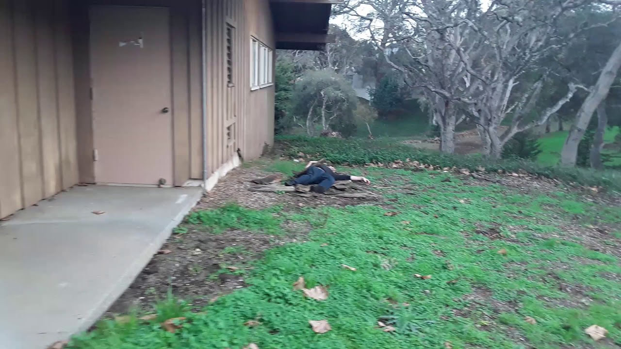 Man captures guy falling through roof on film! - YouTube