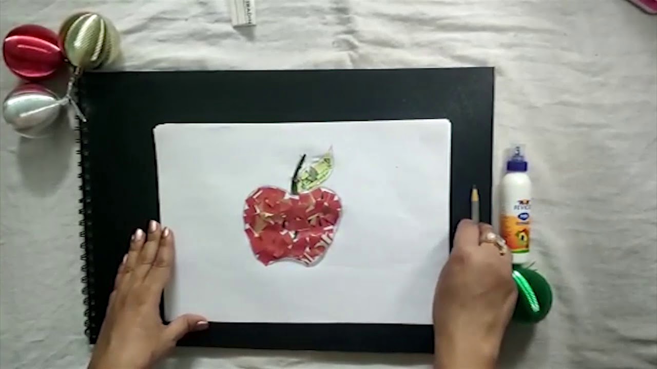 Paper tearing and pasting activity for the kids - YouTube