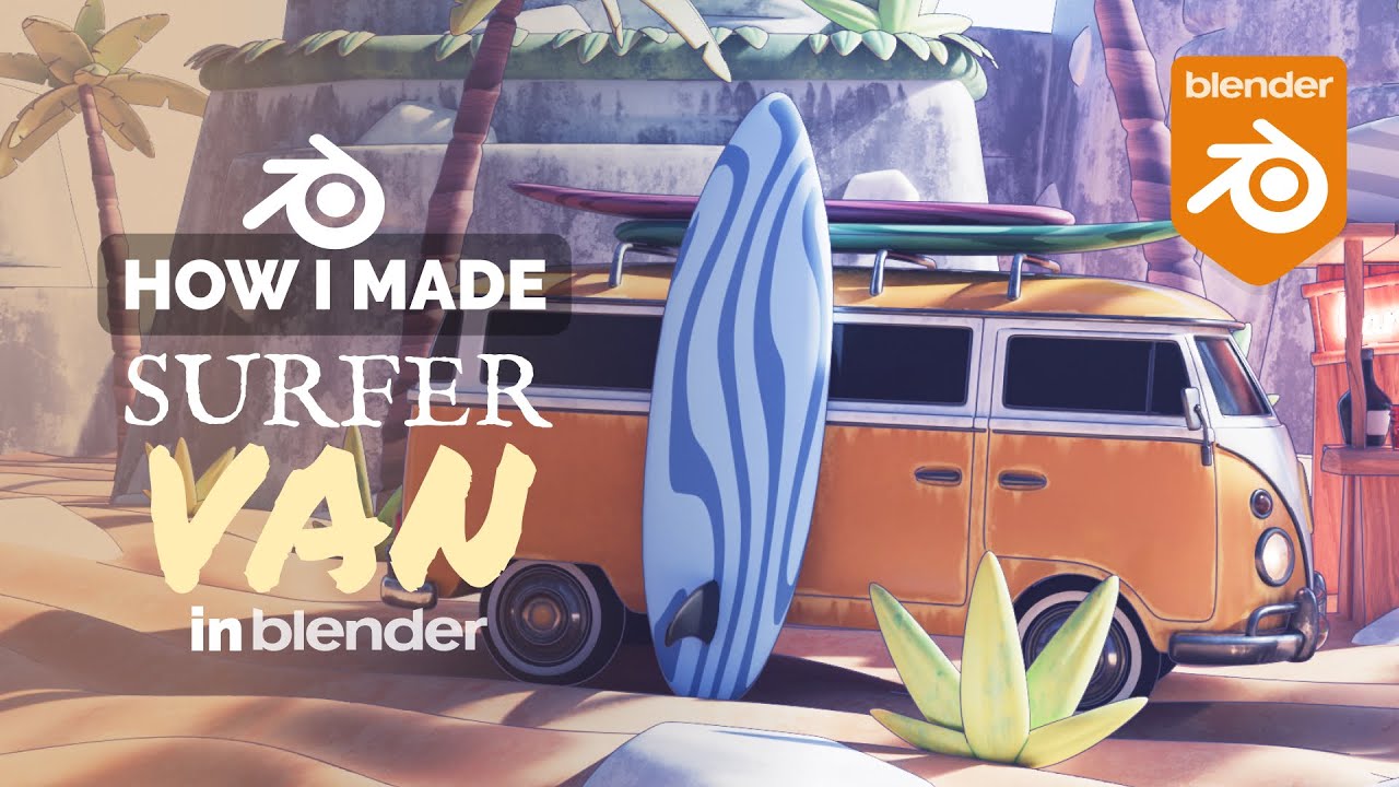 Surfer Van in Blender - 3D Modeling Process | Polygon Runway - YouTube