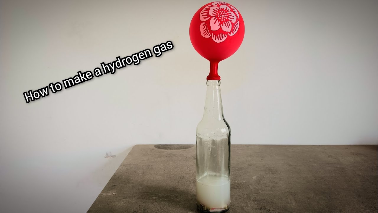 How to make a hydrogen gas at home - YouTube
