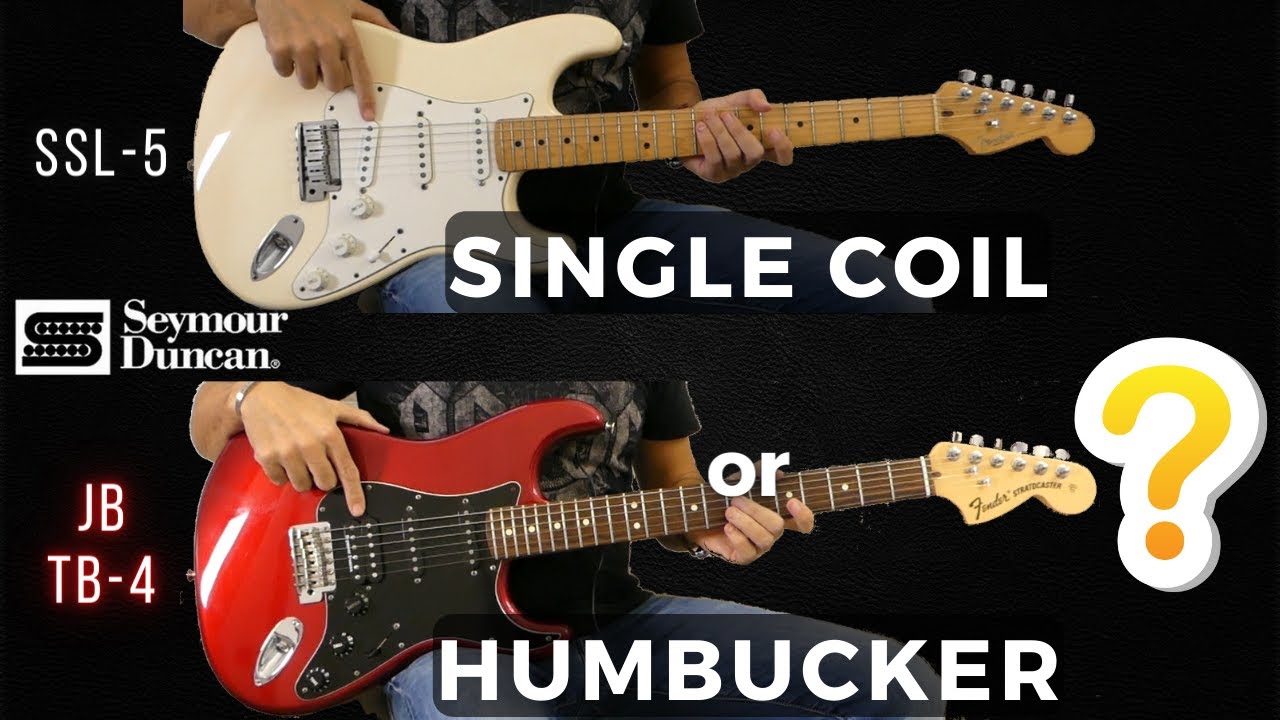 Single Coil SSL-5 vs JB TB-4 Humbucker bridge pickup demo Seymour ...