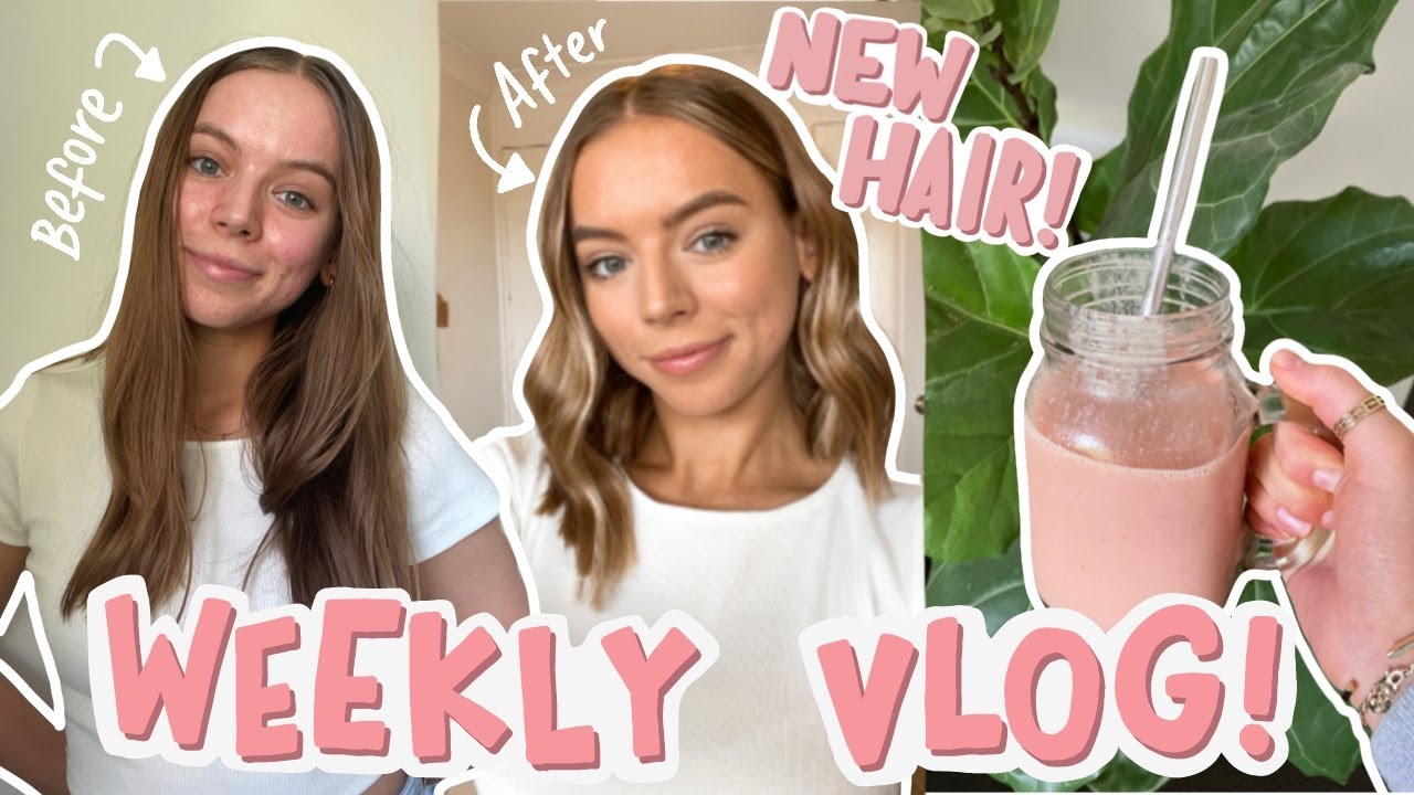 WEEKLY VLOG! | New hair, girls night, outfits + productive days! - YouTube