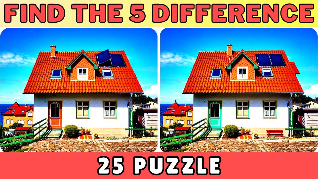 Find The 5 Difference #53 | 25 Puzzle Game | Spot The 5 Puzzle | MrAman ...