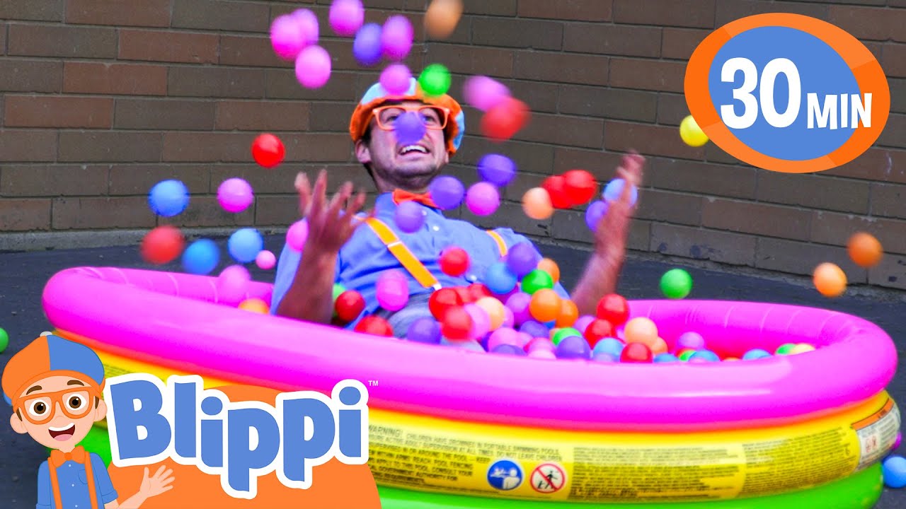 Blippi's Ball Pit In a Pool! | Blippi Learns | Learn Colors and Science ...