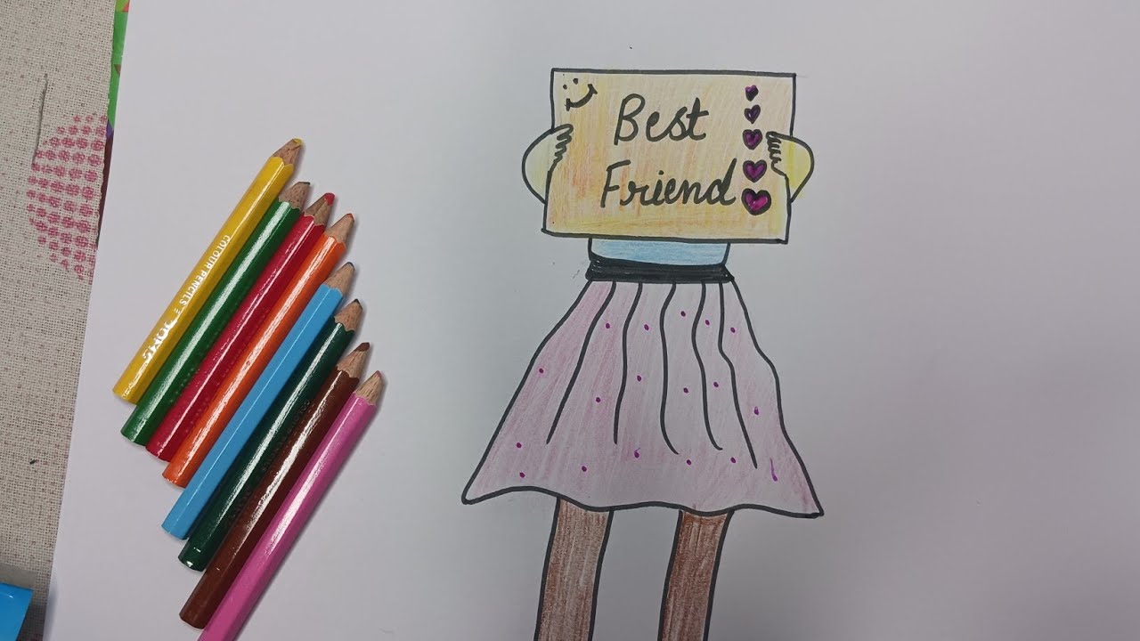 how to Draw best friend video/ drawing main best friend ko kese Draw ...