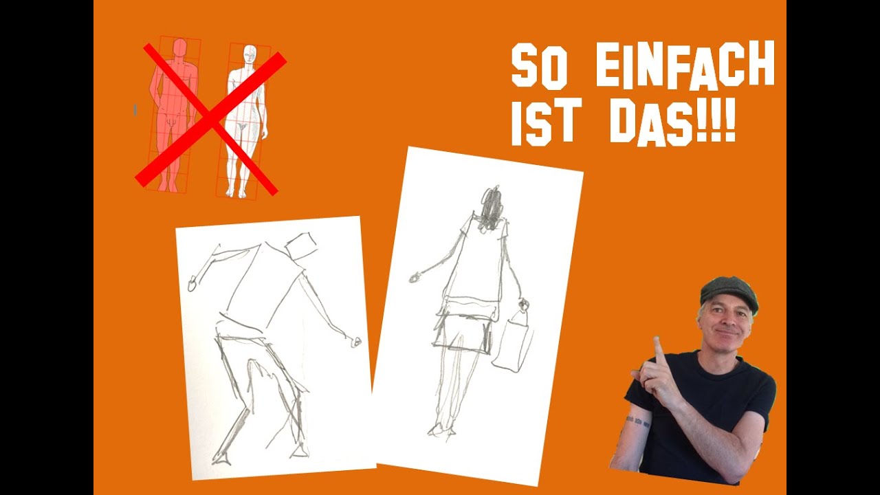 Figuren zeichnen – Die einfachste Methode überhaupt! ️😉| Anfänger ...