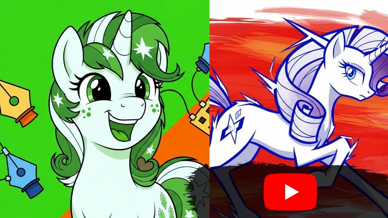 MLP Random ponies [feat. Rarity] - digital arts #1 - YouTube