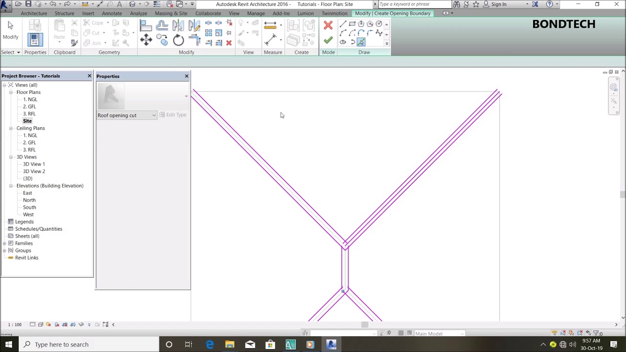 How to Create Roof Ridge Cap in Revit - YouTube