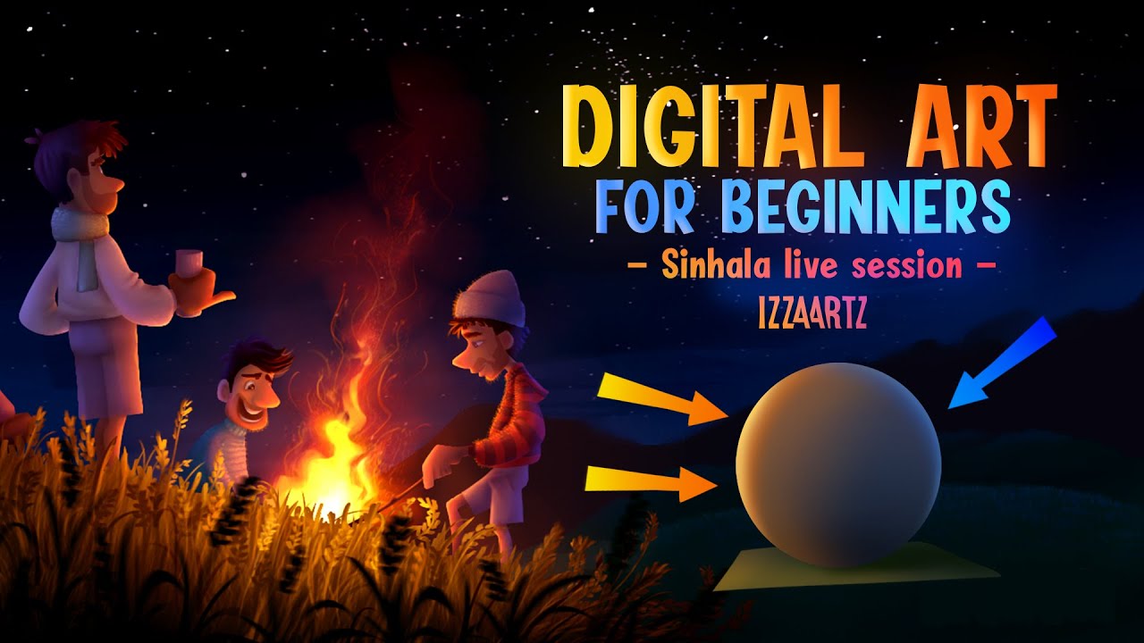 Digital art for beginners | visual development | sinhala live session ...