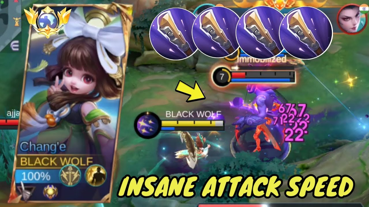 Chang'e Monster Midlane Broken Attack Speed Build & Emblem!! - Top 1 Global Chang'e ~ MLBB - YouTube