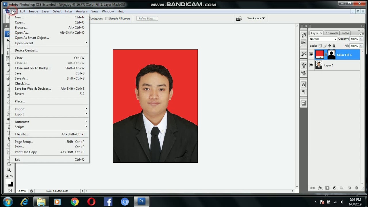 Cara Cepat merubah Background Pass Foto kurang dari 1 Menit dengan ...