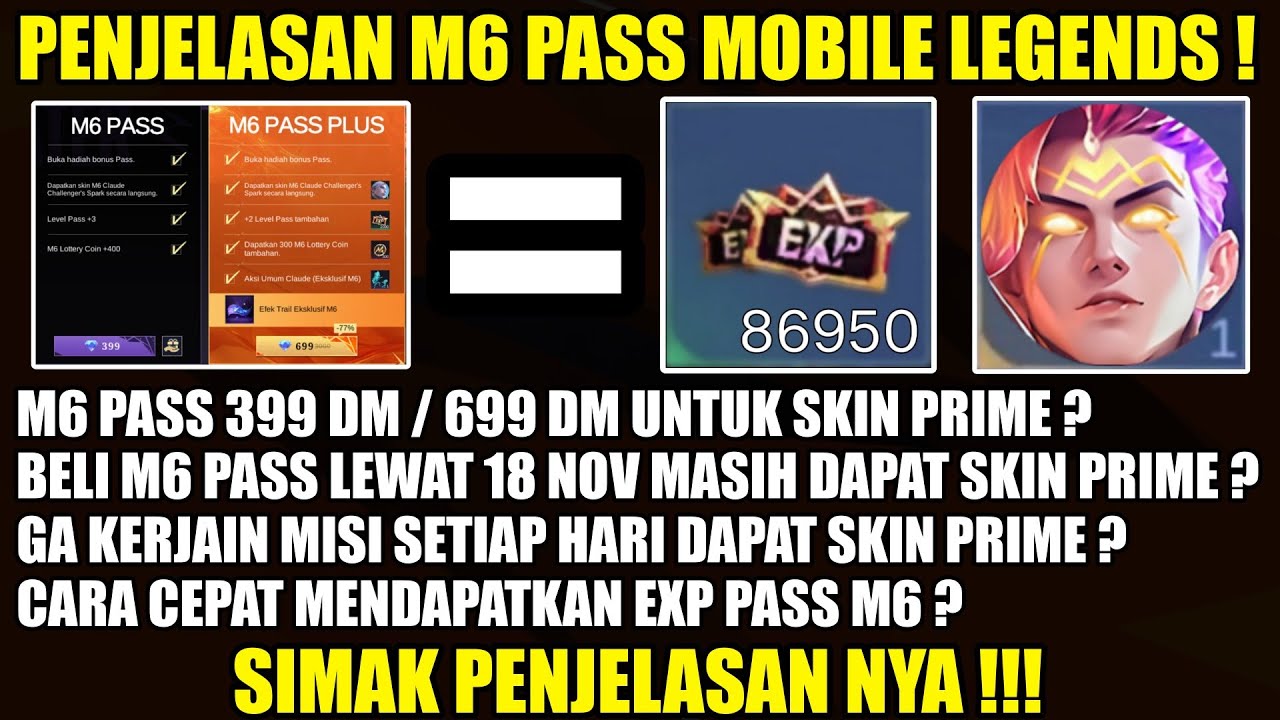 UPGRADE M6 PASS 399 DM BISA DAPAT SKIN PRIME CLAUDE? PENJELASAN SKIN CLAUDE PRIME GRATIS M6 PASS ...