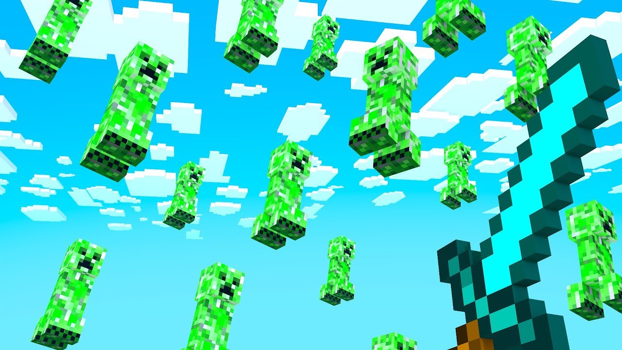 Survivre À UNE PLUIE DE CREEPER dans MINECRAFT !! - YouTube