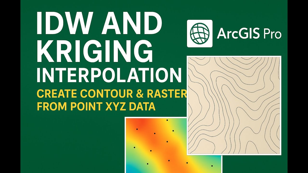IDW and Kriging Interpolation in ArcGIS Pro | Create Contour & Raster ...
