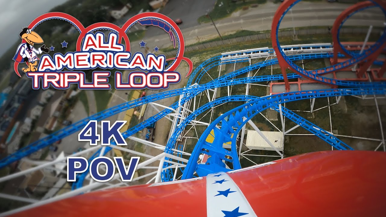 All American Triple Loop At Indiana Beach 4K POV - YouTube