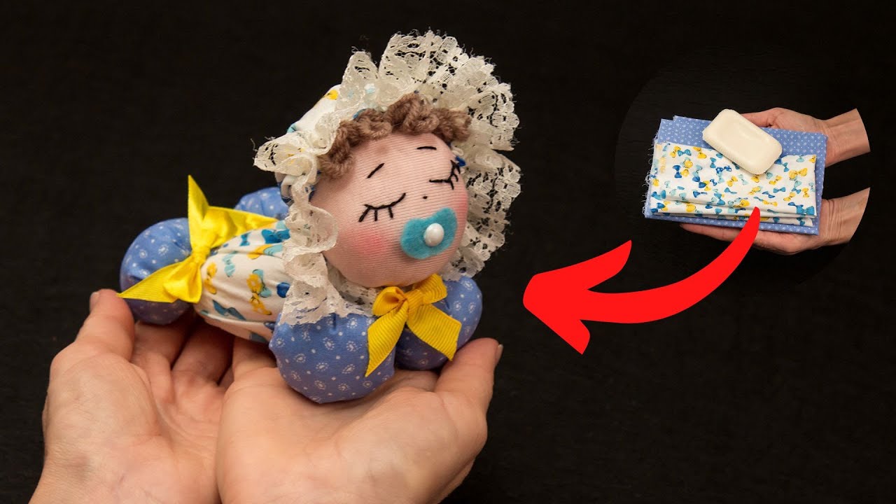 Fragrant doll out of fabric and soap - a gift in a hurry! - YouTube