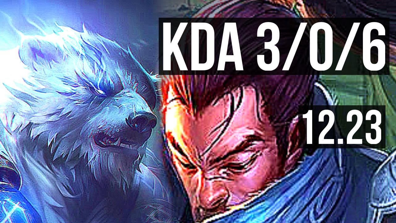 VOLIBEAR vs YASUO (TOP) | 3/0/6, 300+ games | KR Diamond | 12.23 - YouTube