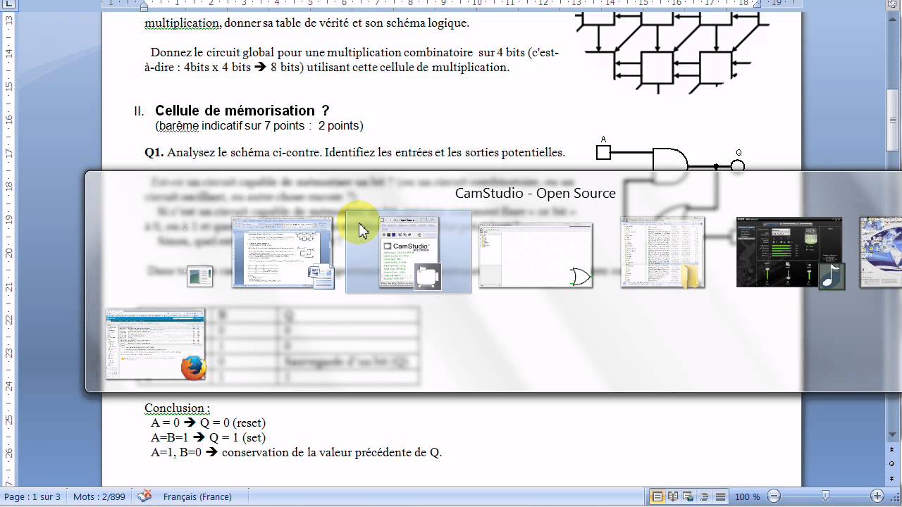 Analyse d'un circuit et comparaison avec une bascule RS - YouTube