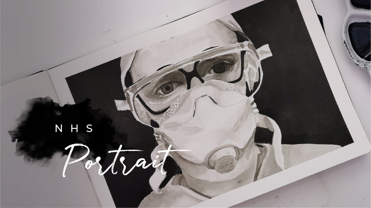 Portraits for NHS Heroes - Ink Sketchbook Painting - YouTube