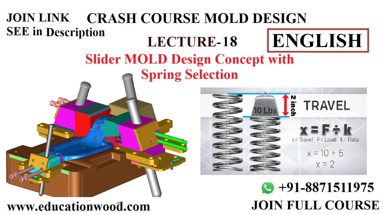 L-18 Slider Concept MOLD Design with Spring Selection/English - YouTube