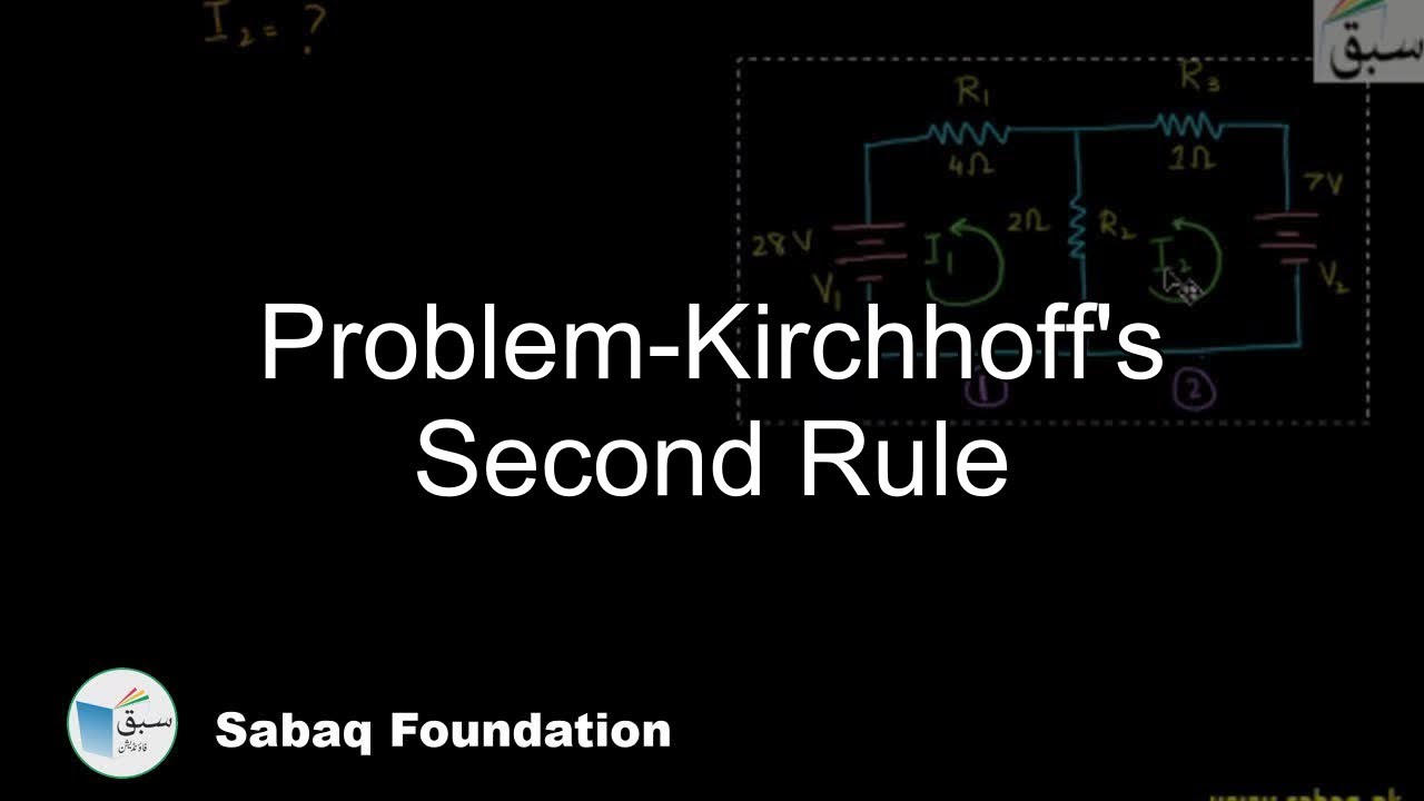Problem-Kirchhoff's Second Rule, Physics Lecture | Sabaq.pk | - YouTube