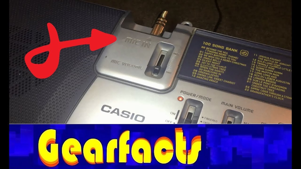 Casio LK-110 used as a guitar amp with MIC-in - YouTube