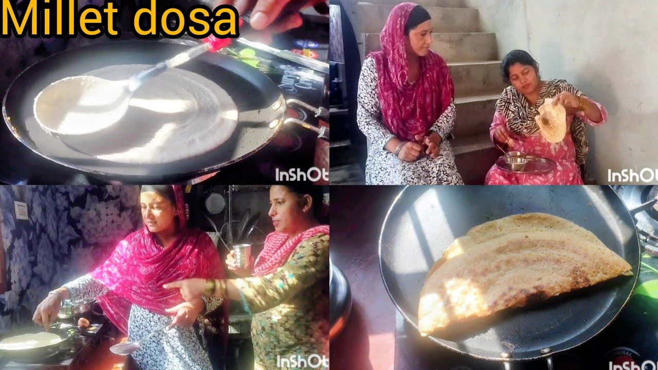Foxtale millet pili kagani recipe /ਪੀਲੀ ਕੰਗਣੀ ਦਾ ਬਣਿਆ ਡੋਸਾ/पीली कंगनी ...