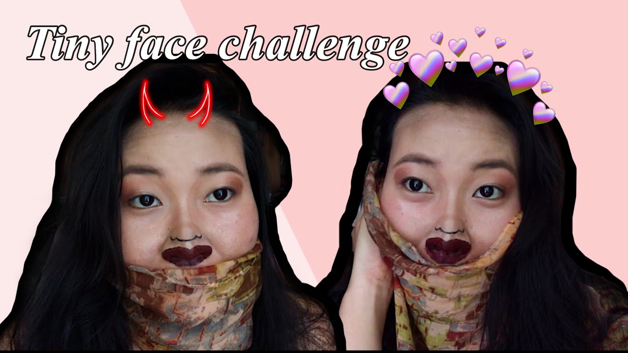 TINY FACE MAKEUP CHALLENGE! - YouTube