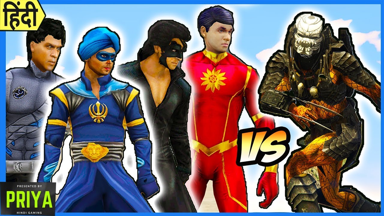 Krrish vs, Shaktimaan Vs, Flying Jatt Vs, G One Vs PREDATOR ARMY - EPIC ...