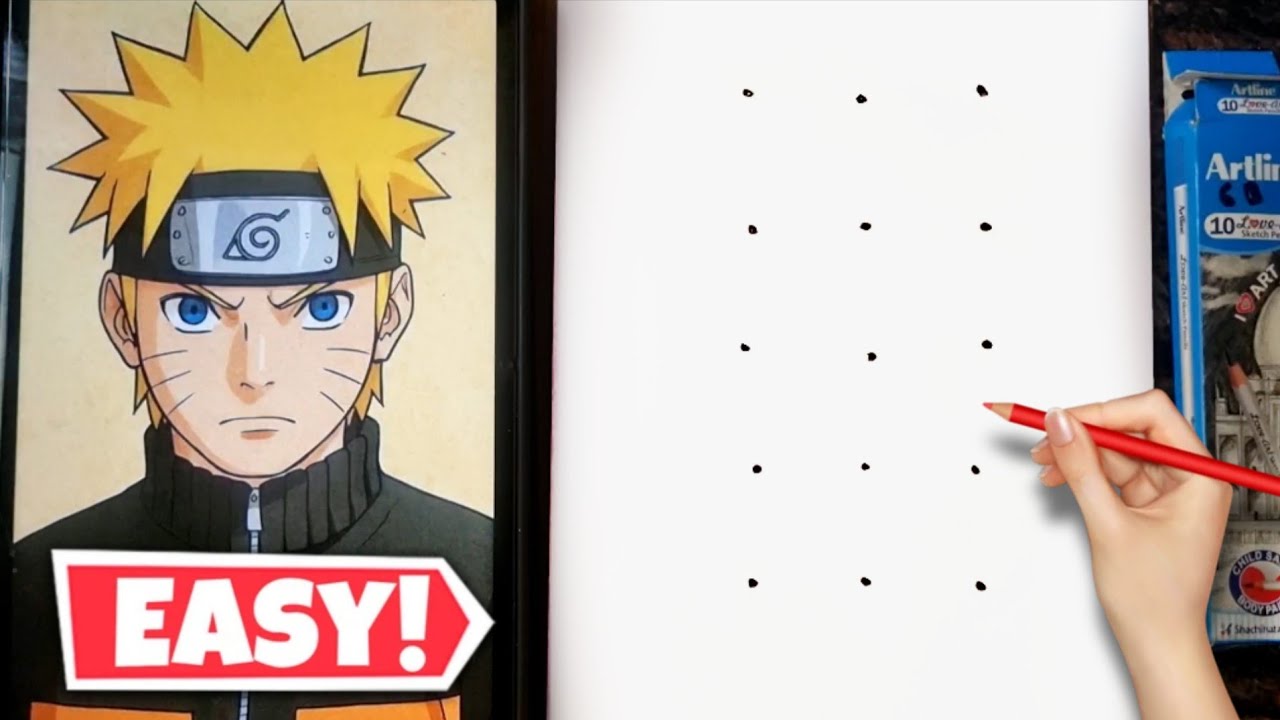 Dots turns into Naruto Drawing | Anime Naruto Drawing #naruto #Drawing ...