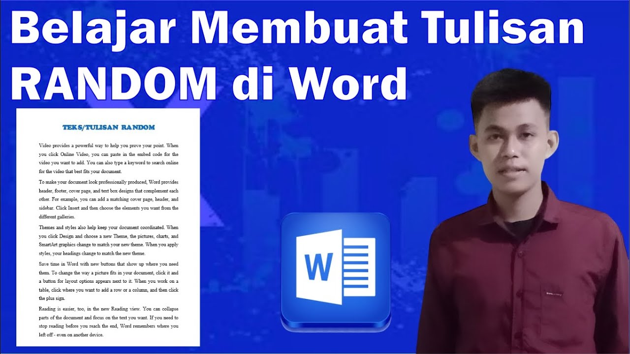 Belajar Membuat Teks Atau Tulisan Random Pada Microsoft Word - YouTube