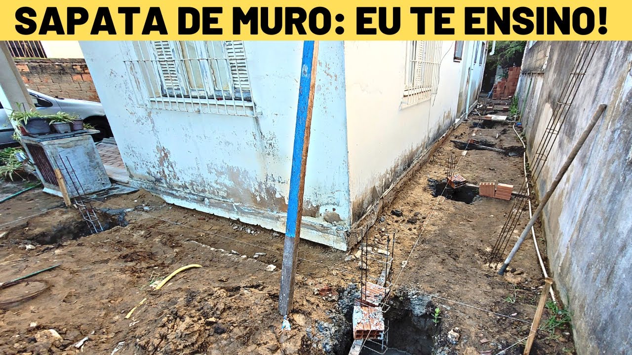 Como fazer muro de um jeito muito fácil! Primeira parte: sapata, radier ...