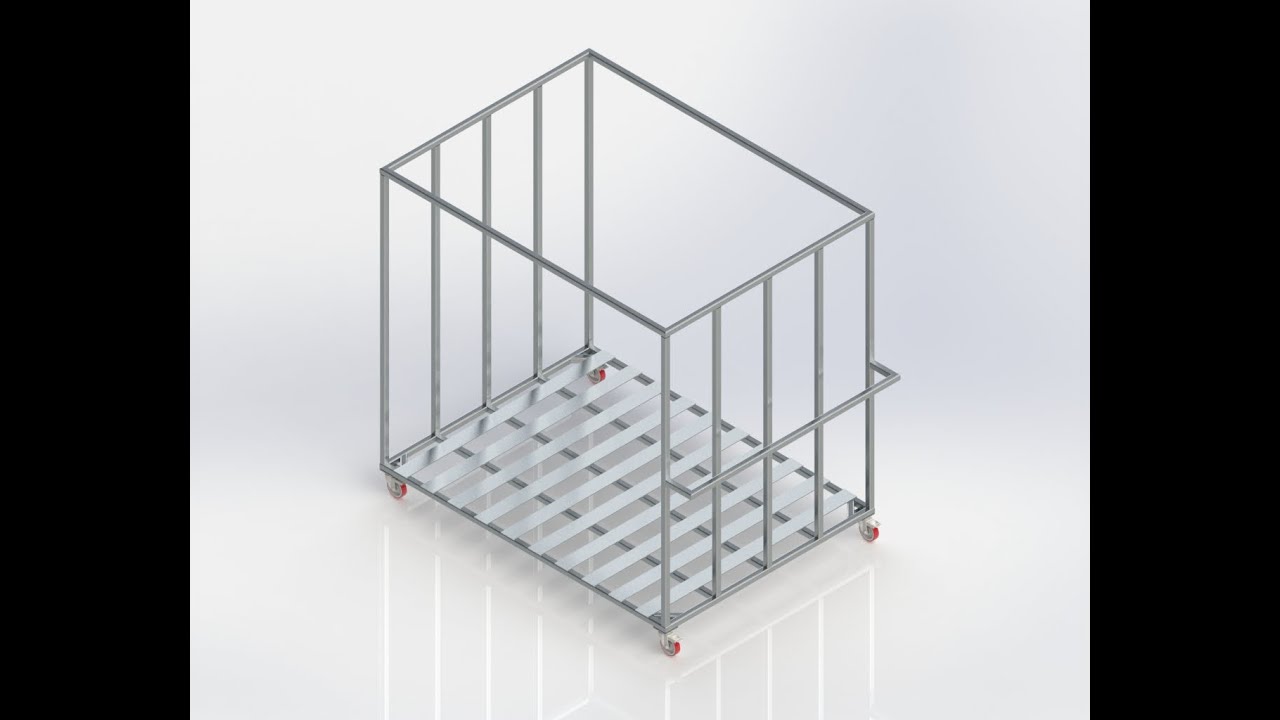 Weldment Cart Structure by Soildworks - YouTube