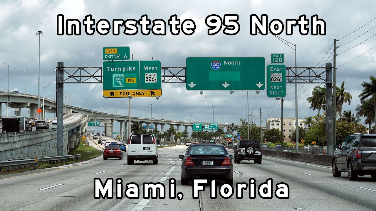 Interstate 95 North - Miami, Florida - April 9, 2019 - YouTube