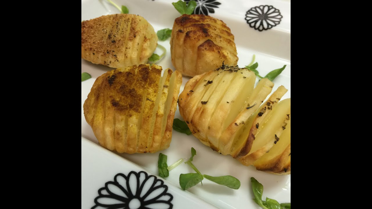 Fanned Baked Potatoes with Spices - YouTube