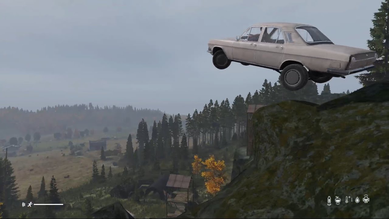 Cliff jumping an Olga in DayZ - YouTube