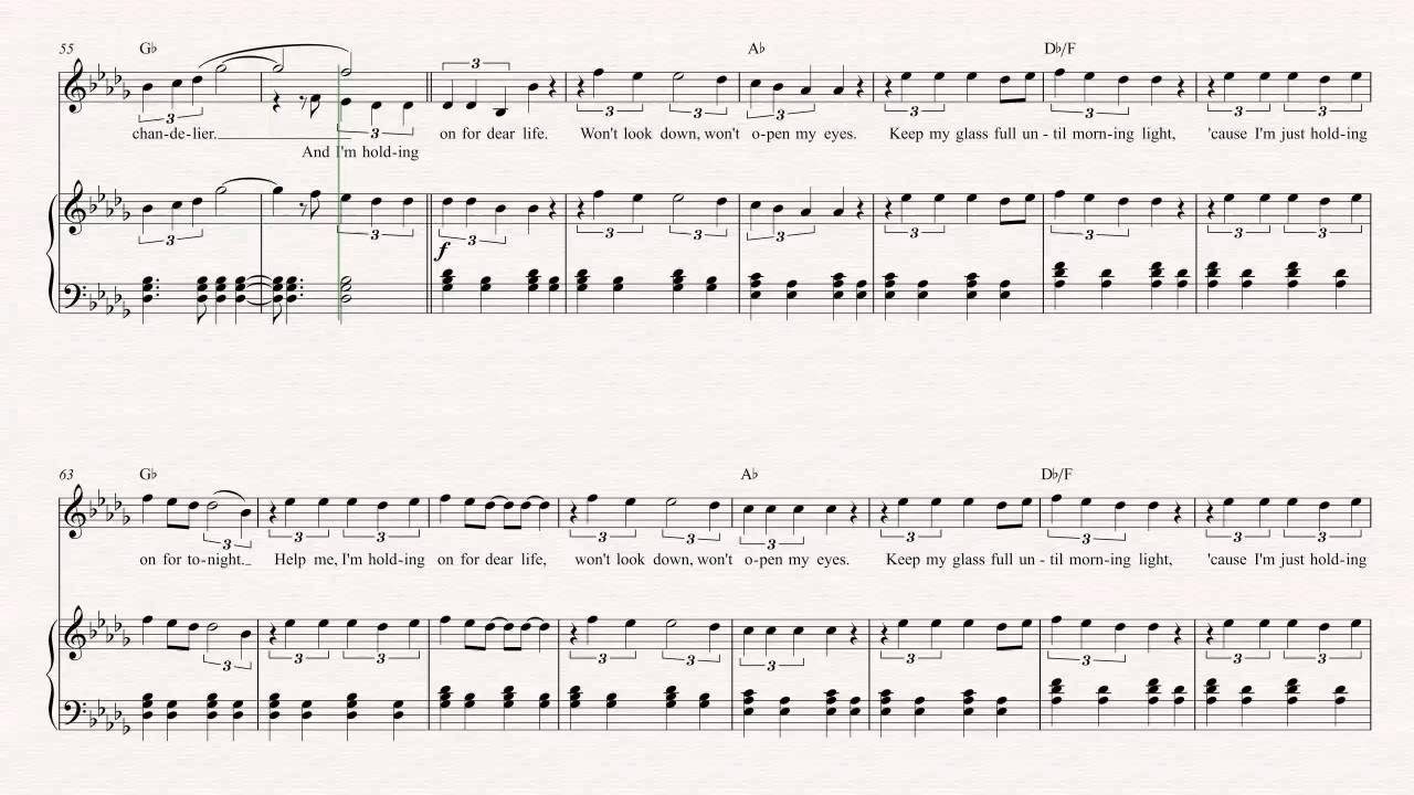 Flute - Chandelier - Sia Sheet Music, Chords, & Vocals - YouTube