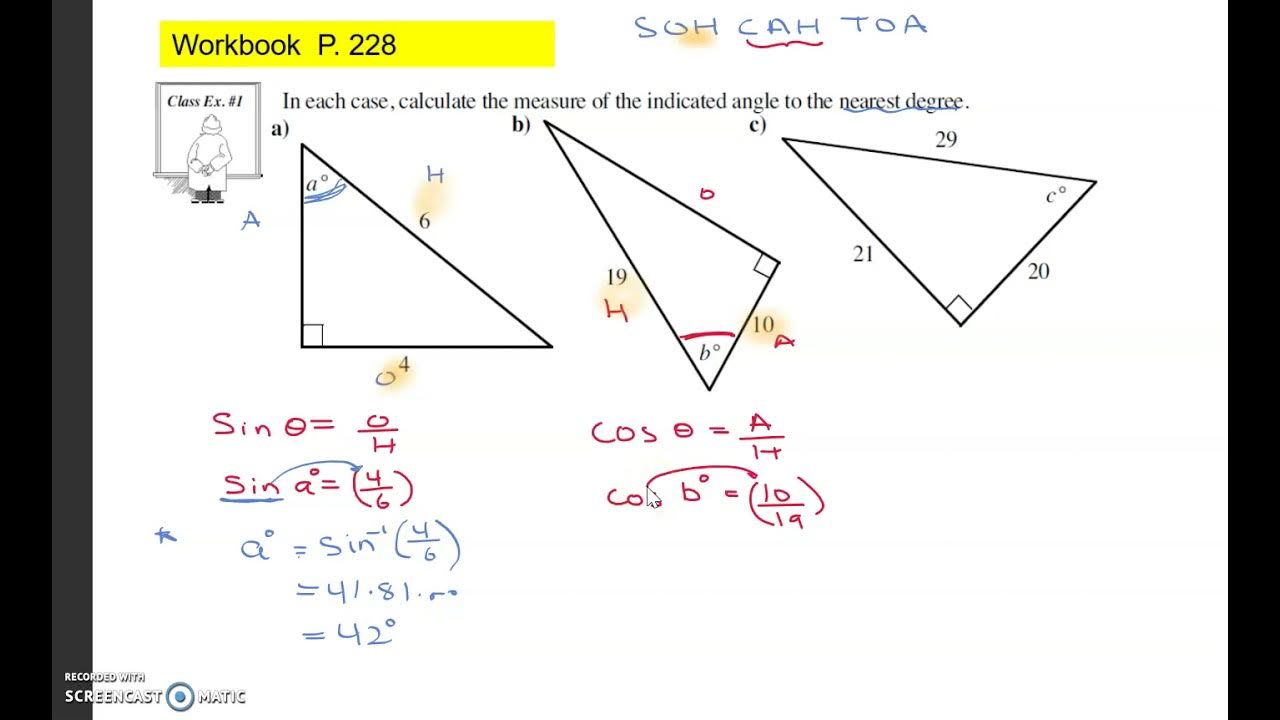 Math 10C Unit 3 Trig Pg 228 Ex1(NB) - YouTube