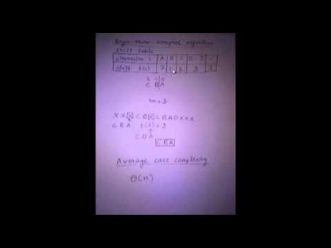 Boyer-Moore-Horspool Algorithm - YouTube