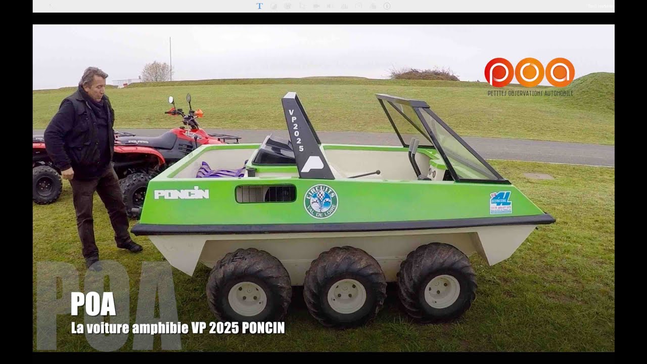 Voiture amphibie VP 2025 Poncin : POA prend l'eau - YouTube