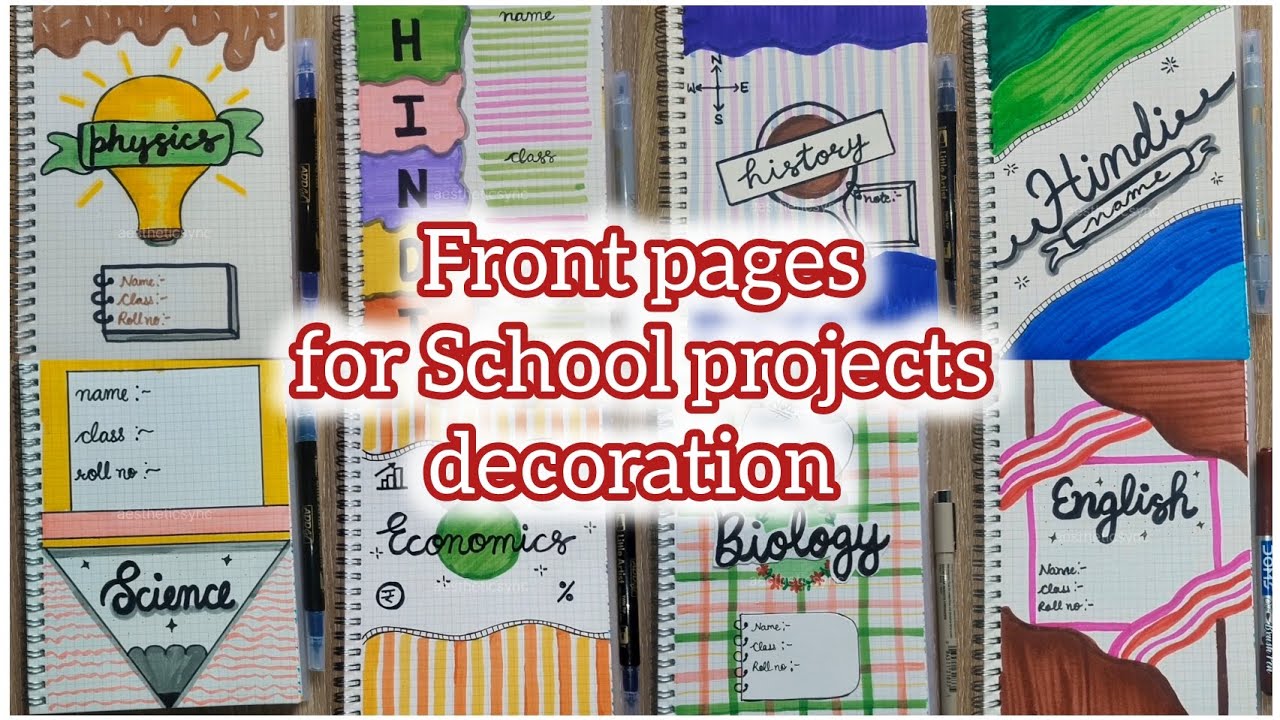 Creative front pages you"ll love to design your assignment & projects 🤩 ...