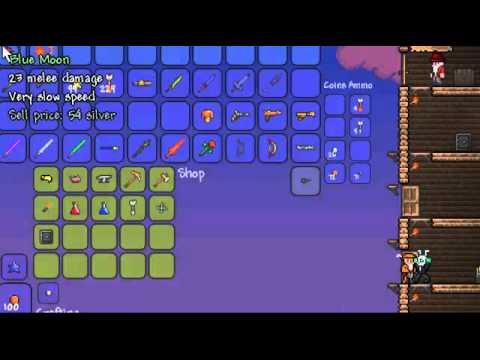 Terraria review of blue moon+sunfury - YouTube