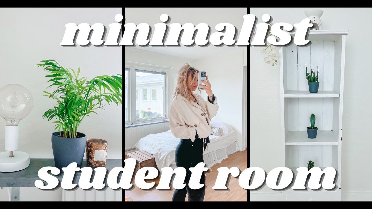 My Swedish minimalist student room + FOOD HAUL - YouTube