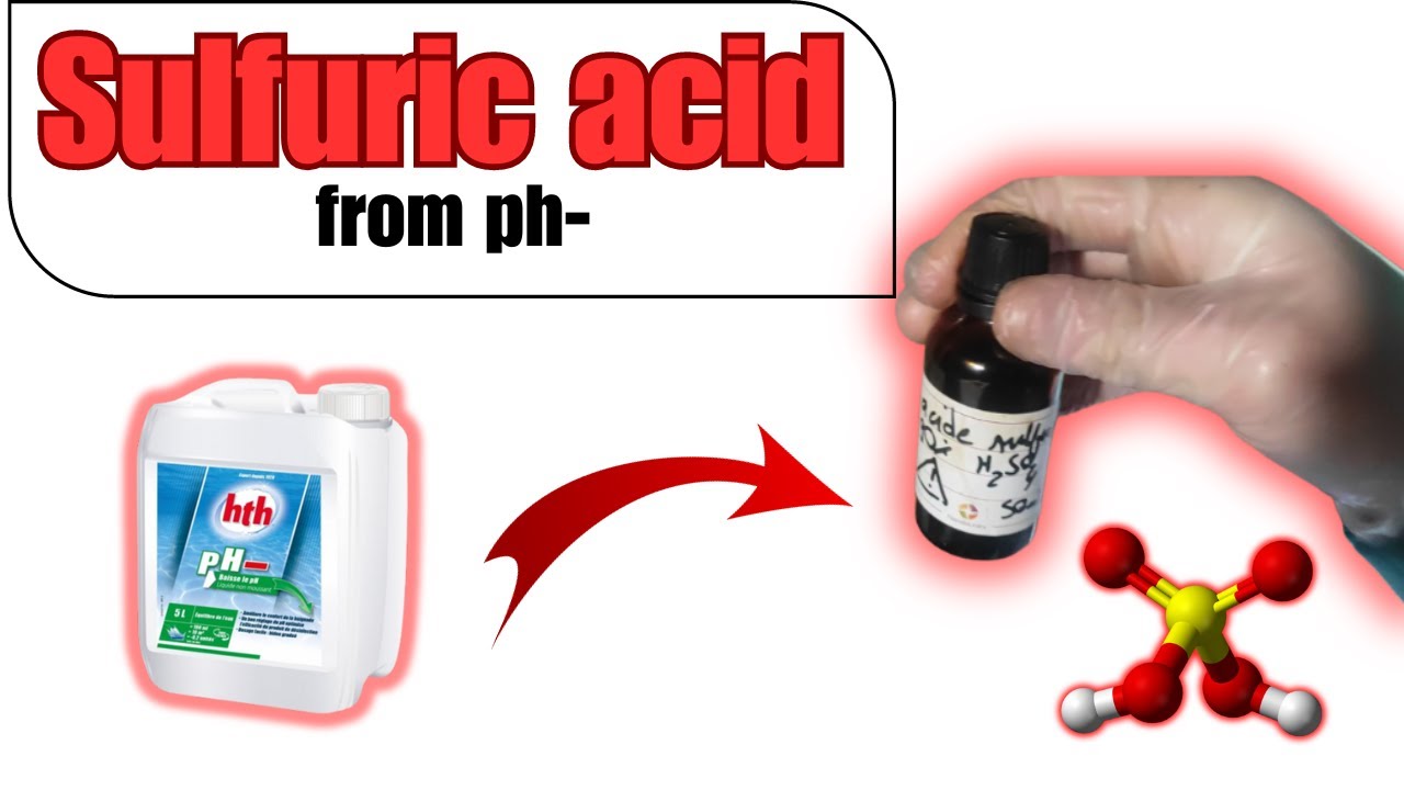 Corrosive acid from pool chemicals ! (sulfuric from ph-) - YouTube