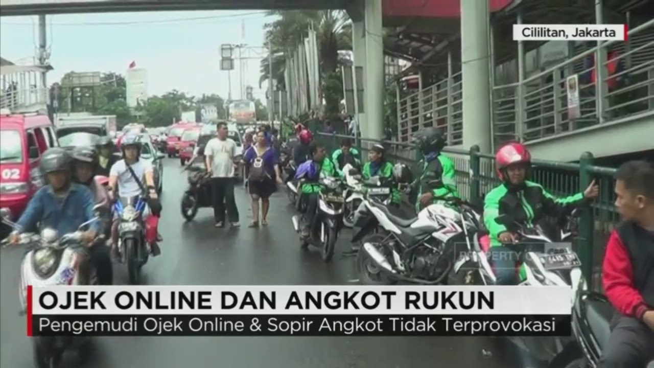 Kerukunan Ojek Online & Angkot Terminal Cililitan - YouTube