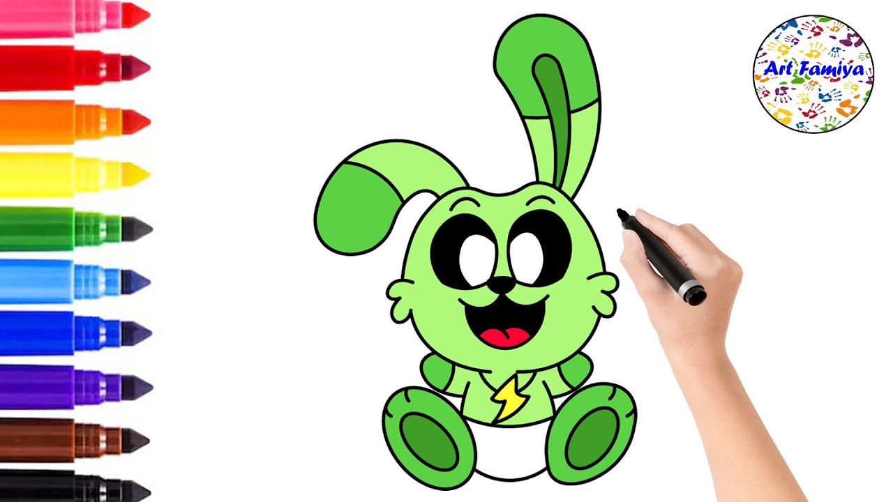 How To Draw Baby Hoppy Hopscotch | Smiling Critters | GameToons | Easy ...