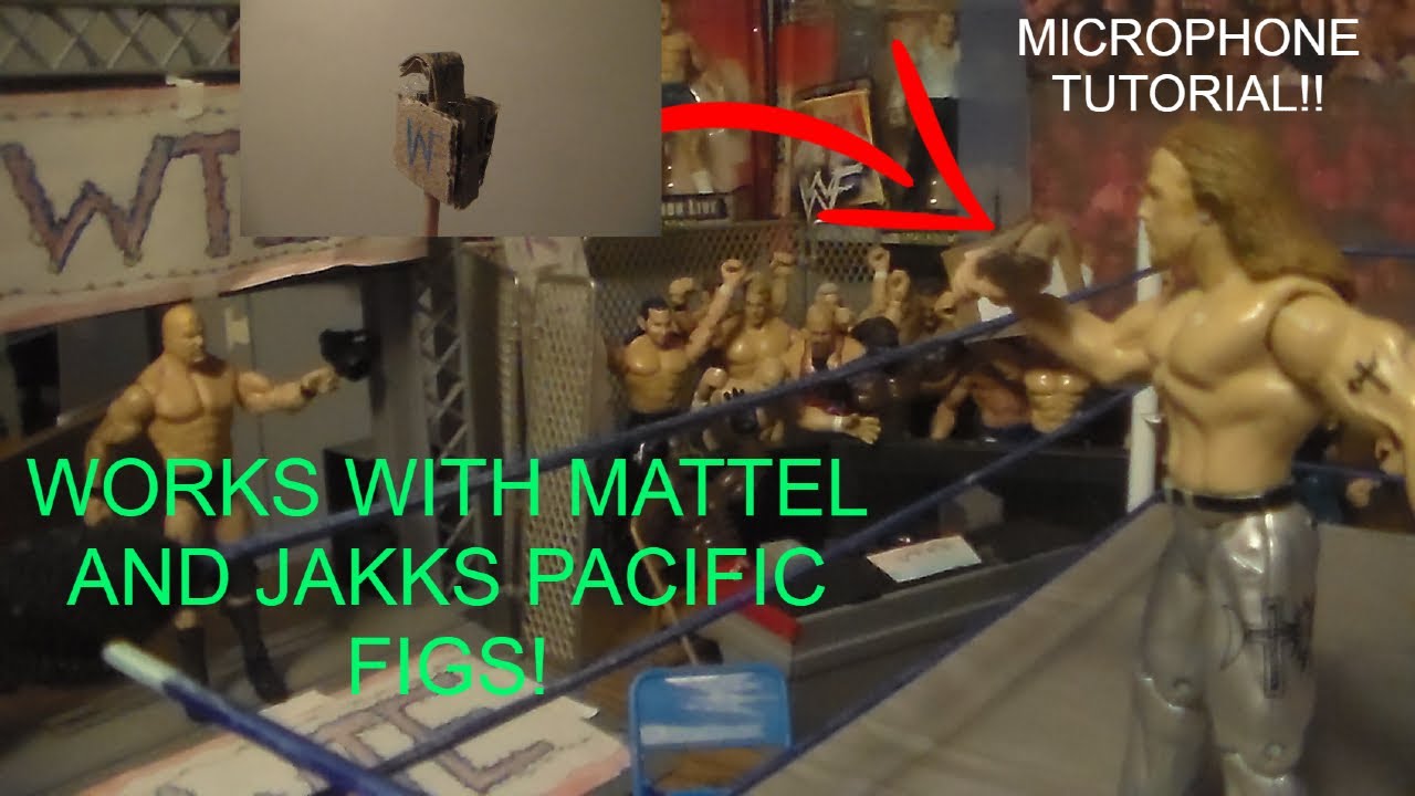 HOW TO MAKE A CUSTOM WWF WWE ACTION FIGURE MICROPHONE ACCESSORY ...
