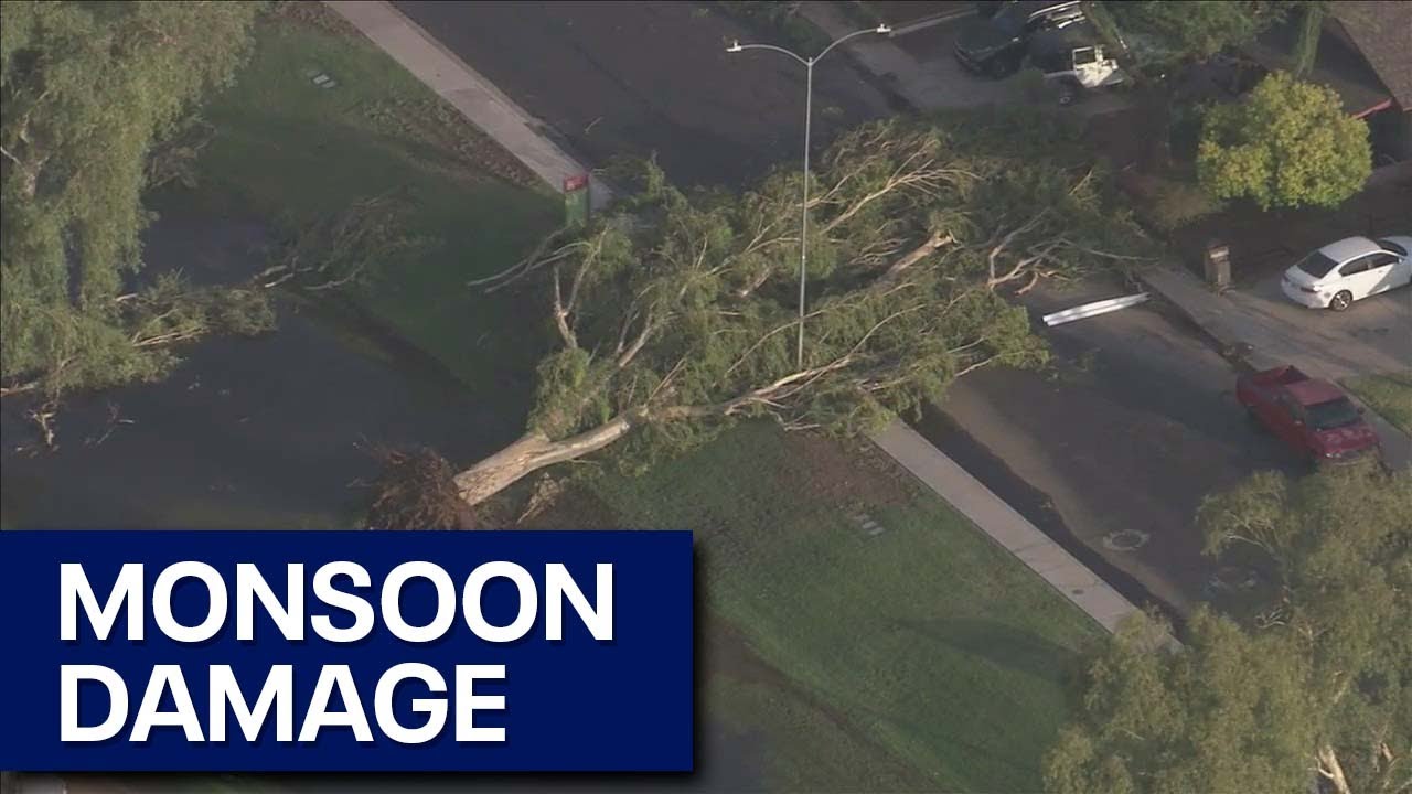 Checking out storm damage in Phoenix area - YouTube