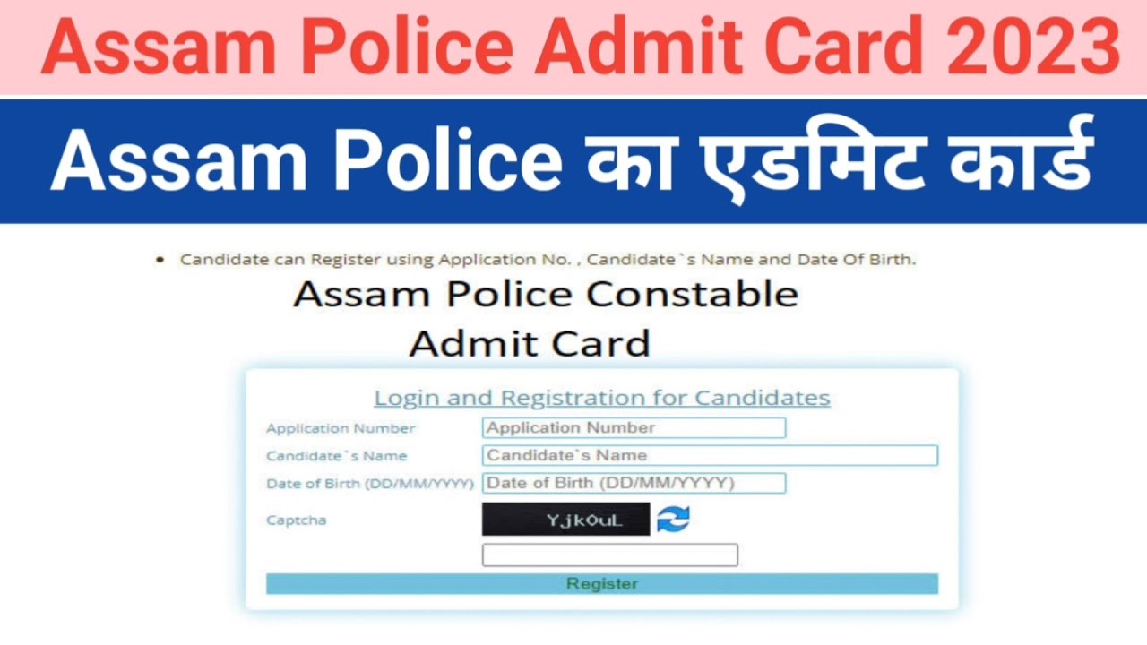 Assam Police Admit Card 2023- SI,Head Constable, assam police admit ...