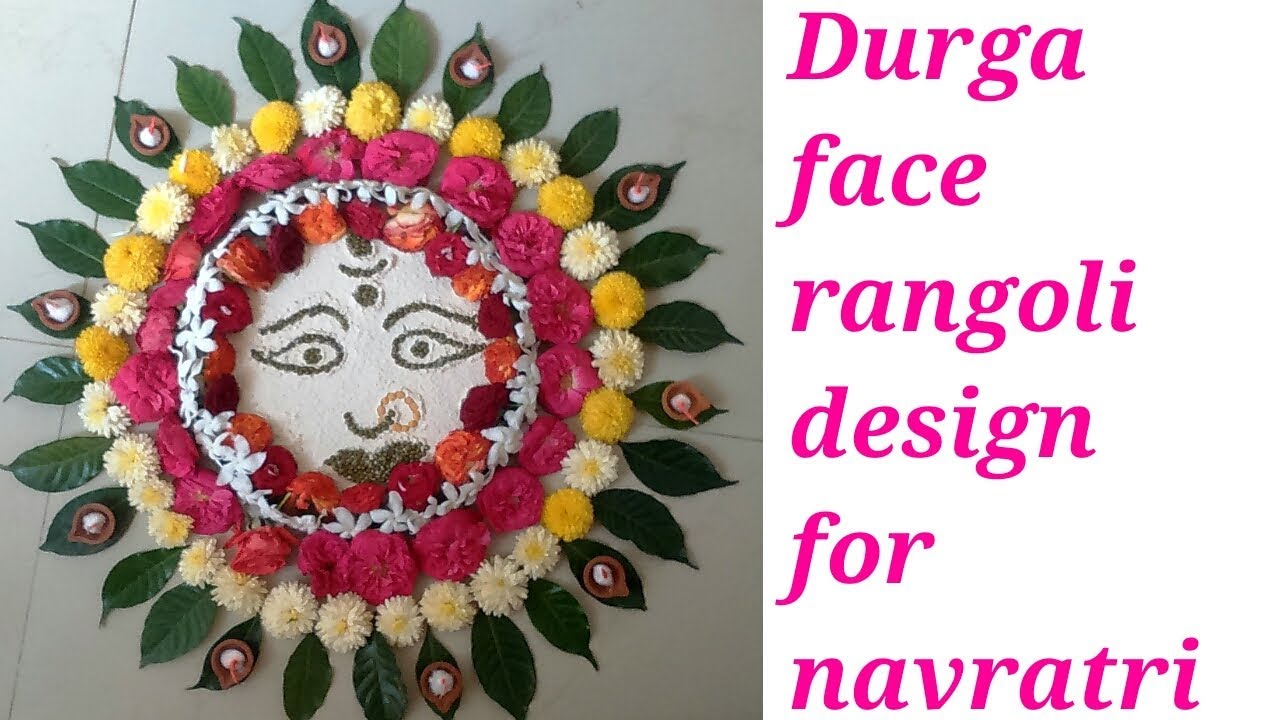 Easy & quick rangoli|Diwali Rangoli|Ecofriendly Rangoli|Navratri ...